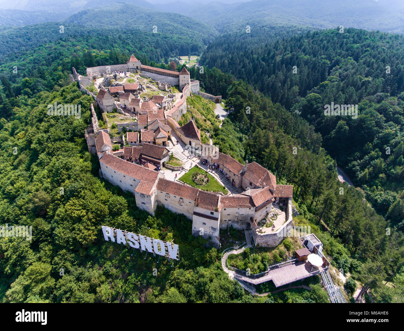 Rasnov Fortress in Brasov, Transylvania, Romania Stock Photo - Alamy