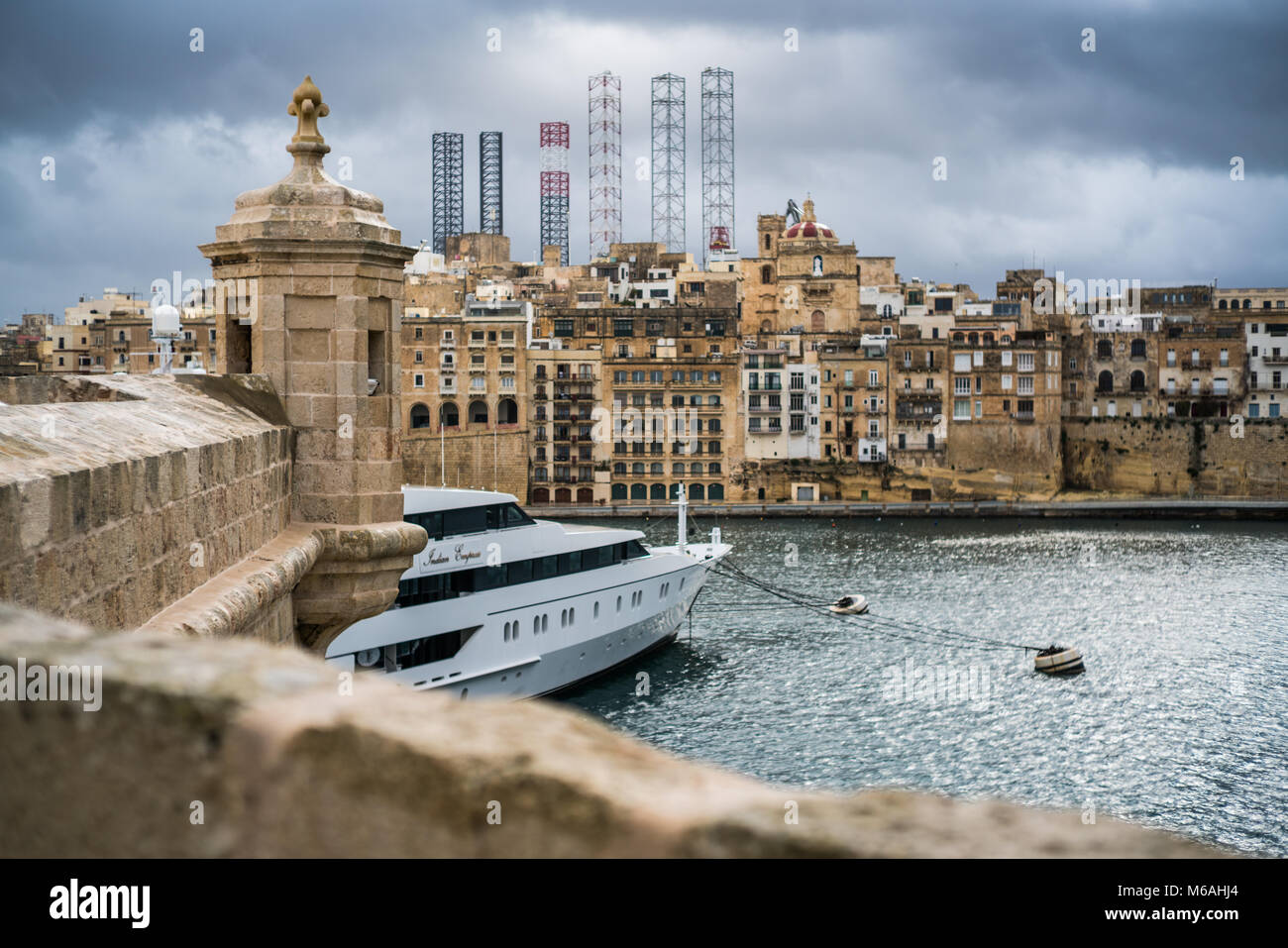Fort Saint Angelo, Birgu Waterfront, Vittoriosa, Malta Stock Photo - Alamy