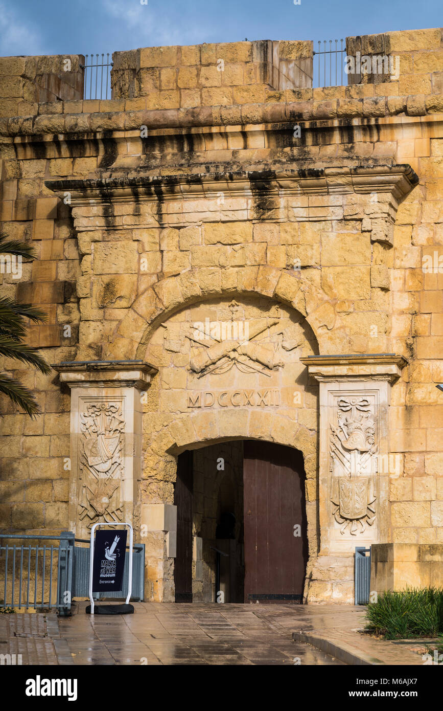 Malta at War Museum, Birgu, Malta, Europe Stock Photo - Alamy