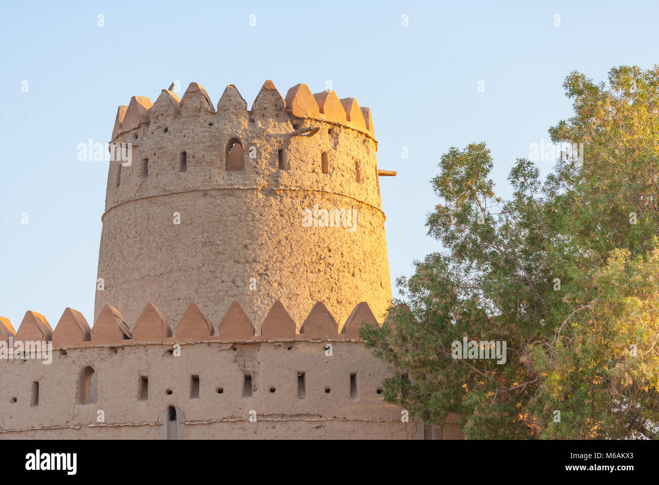 A tower in the iconic Al Jahli Fort in Al Ain, the largest inland town ...