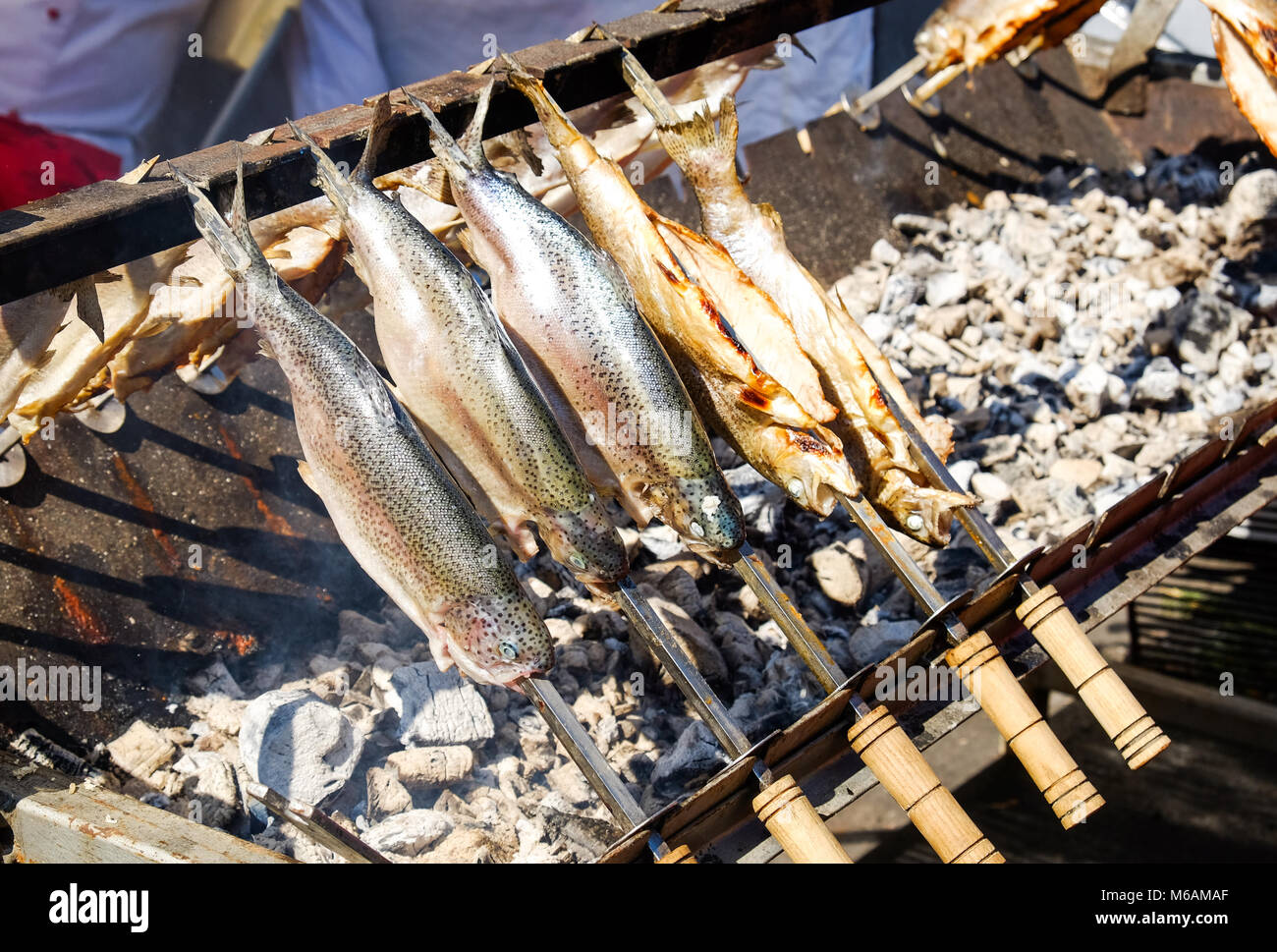 Fresh trout fish hi-res stock photography and images - Alamy
