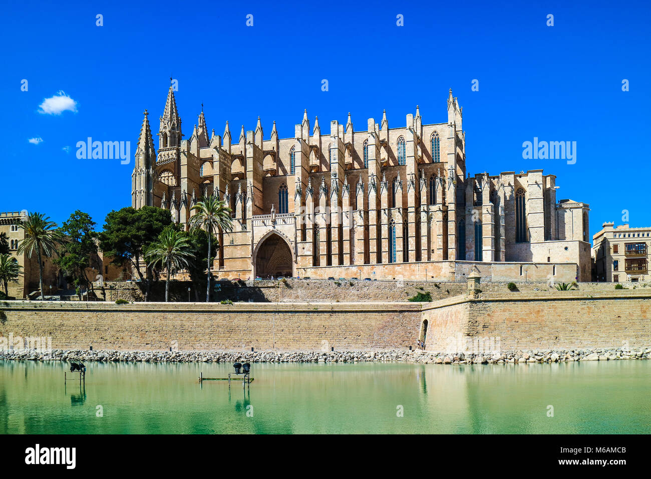 Palma de Mallorca, Spain. La Seu - the famous medieval gothic catholic ...