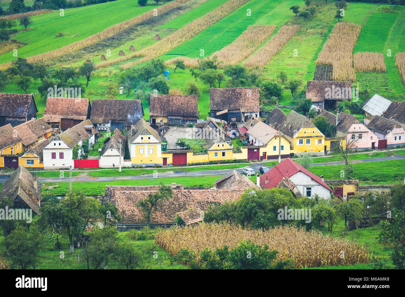 Traditional Saxon village in Transylvania, Romania Stock Photo - Alamy