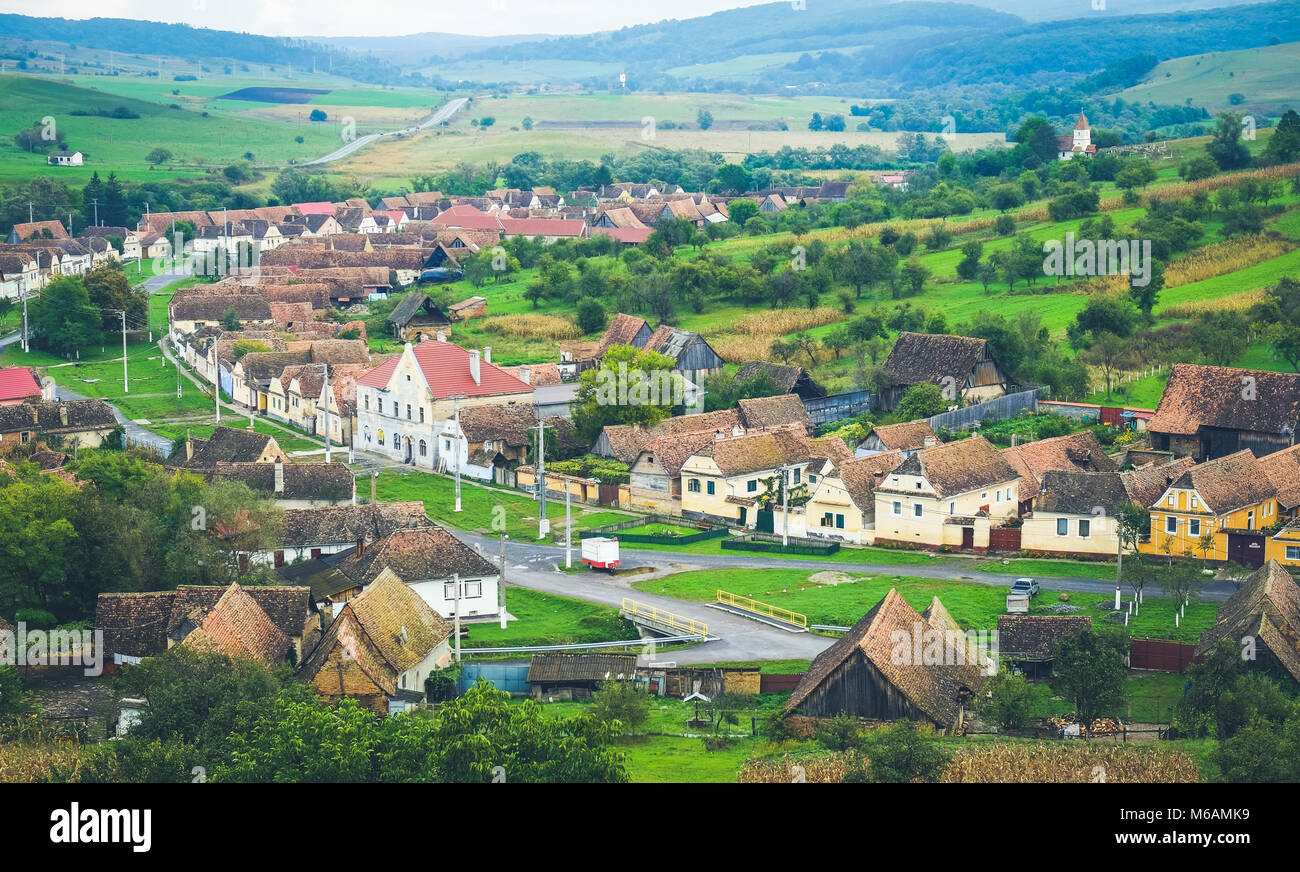 Traditional Saxon village in Transylvania, Romania Stock Photo - Alamy