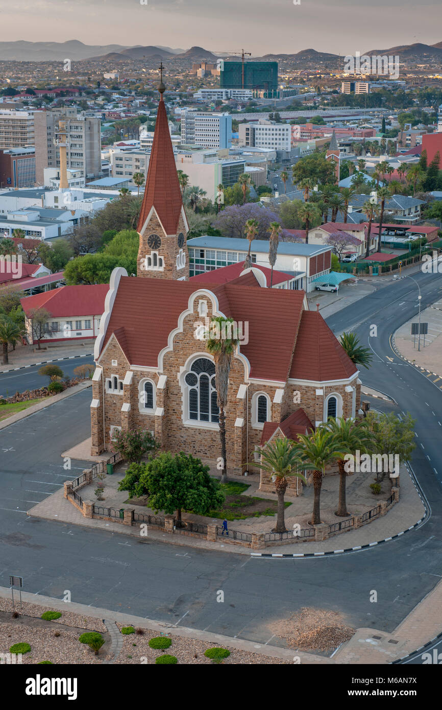Evangelical Lutheran Christ Church of 1910 with an overview of the city ...