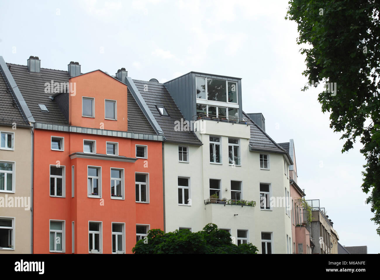Old residential Buildings house facades Stock Photo - Alamy