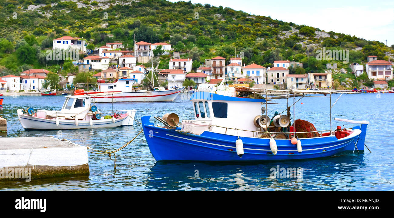 Traditional greek fishing village hi-res stock photography and images ...