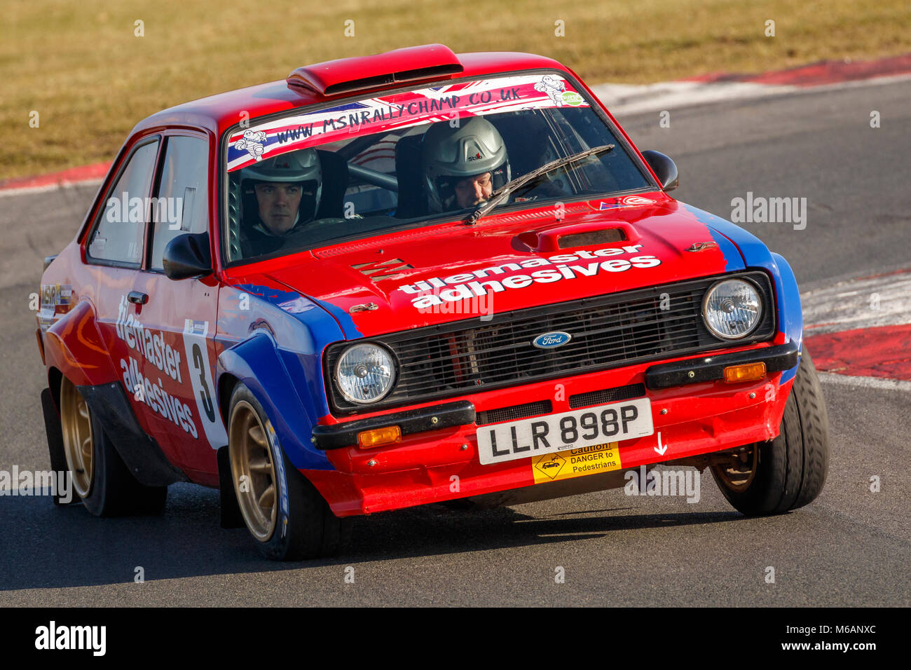 Mark Kelly and Andy Baker in their Ford Escort Mk2 during the 2018 ...