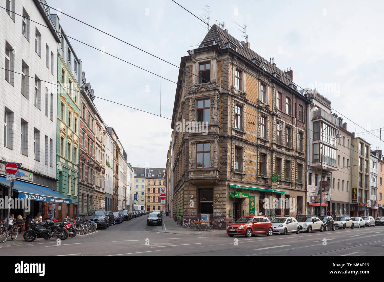 Old residential Buildings house facades Stock Photo - Alamy