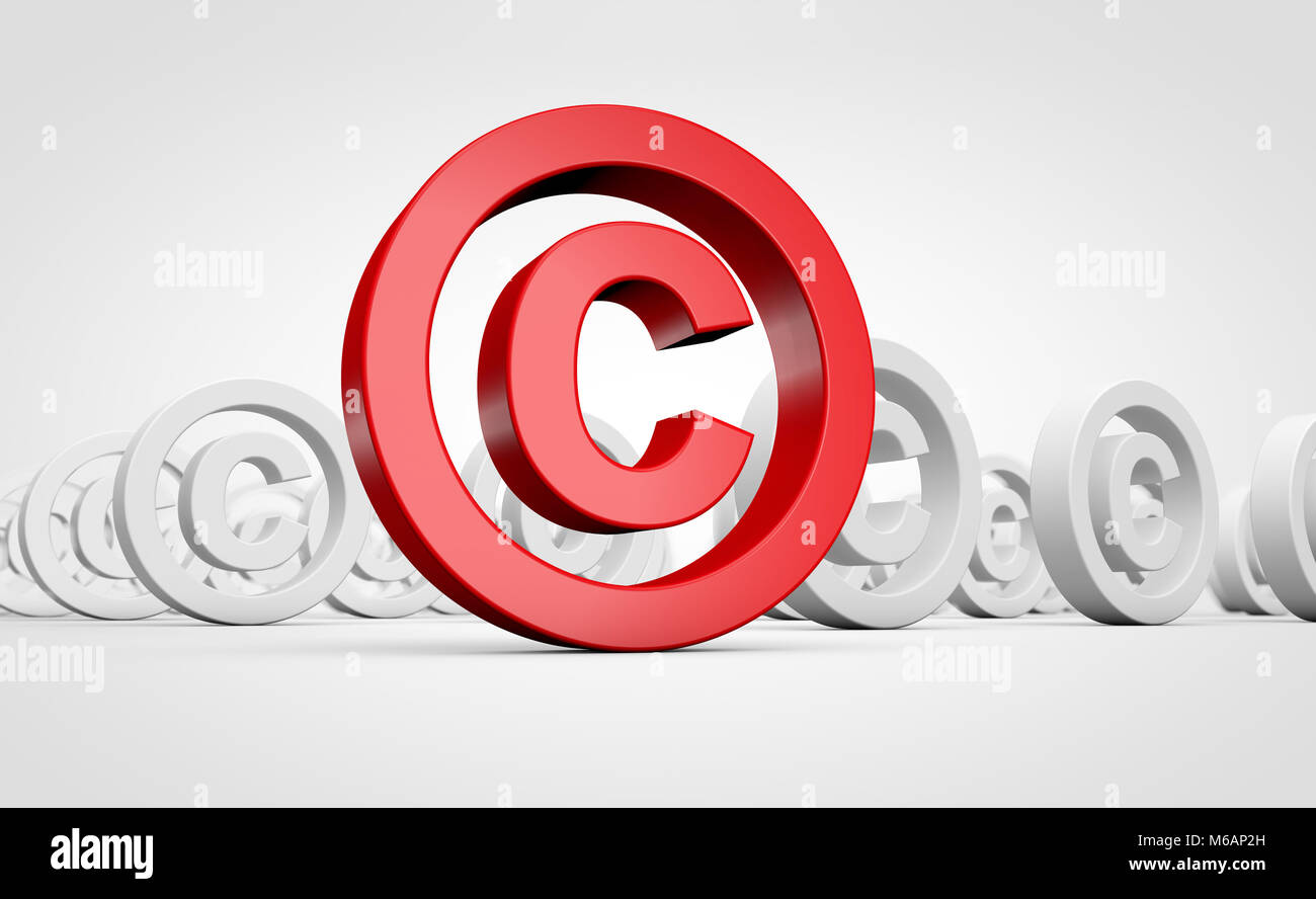 Red Copyright Symbol