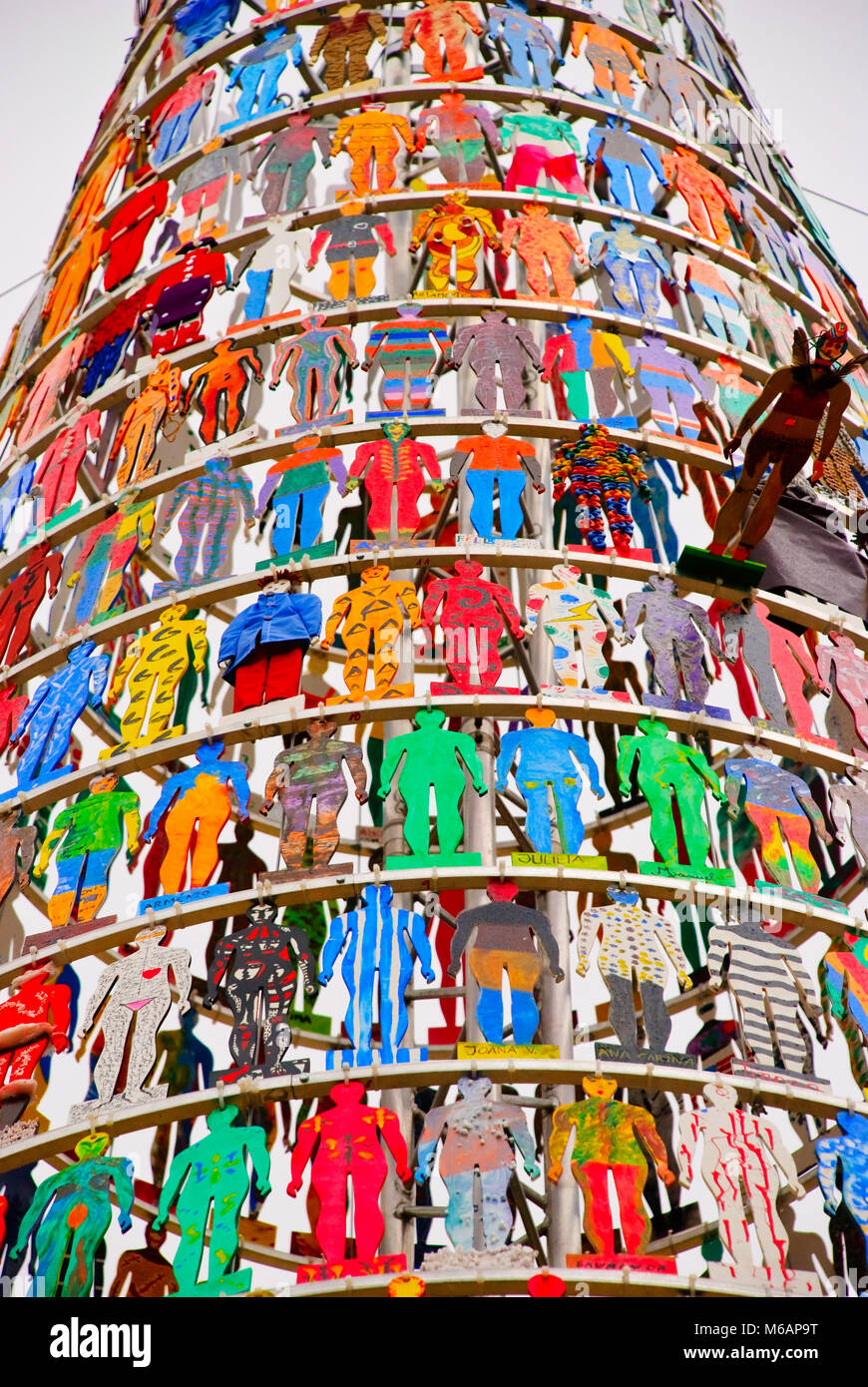 Colorful human figures, man standing out Stock Photo - Alamy