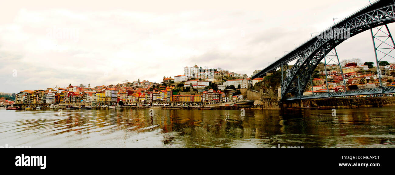 Cityscape with Luis I bridge, Porto Stock Photo - Alamy