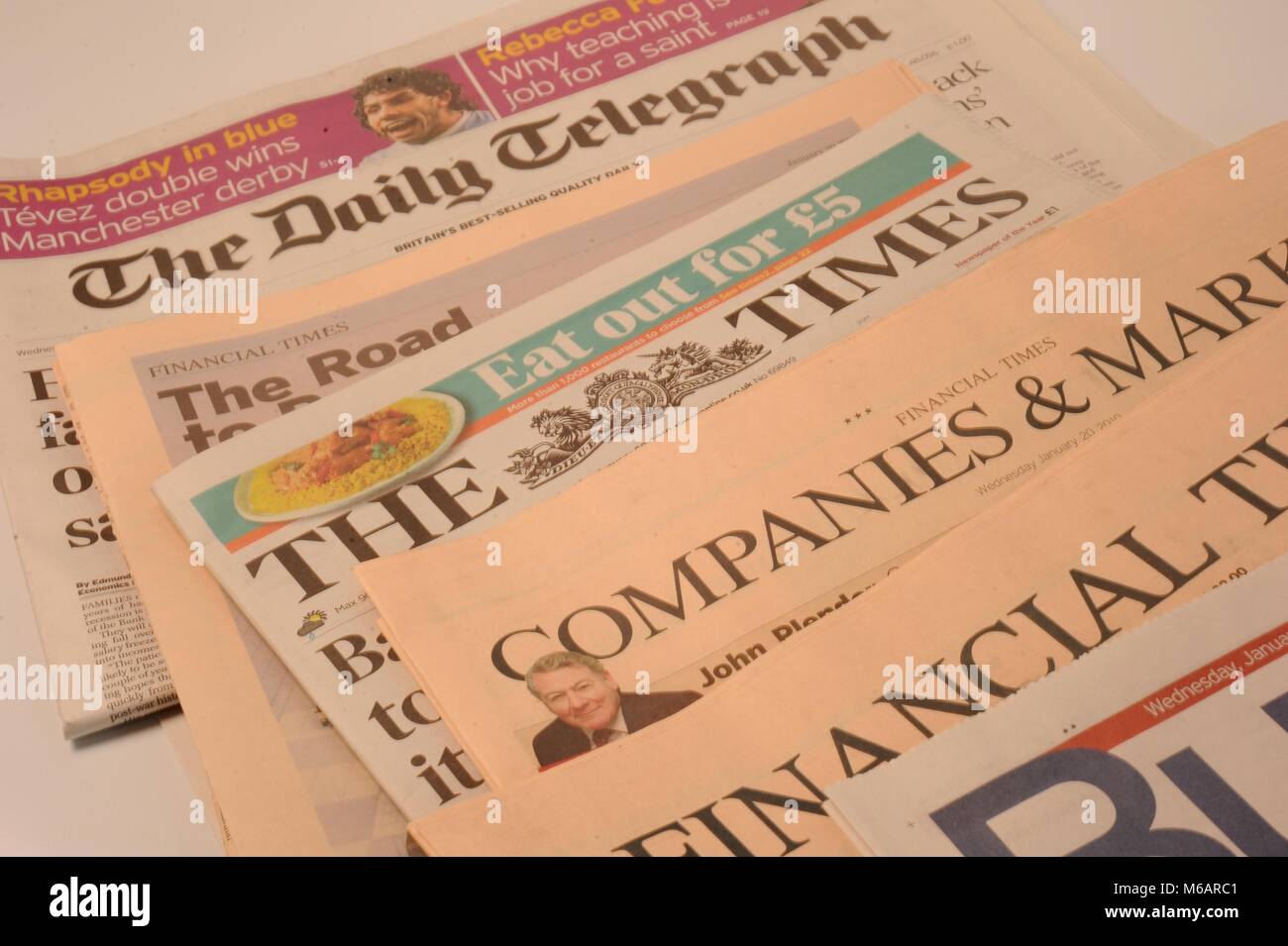 Collection of newspapers Stock Photo - Alamy