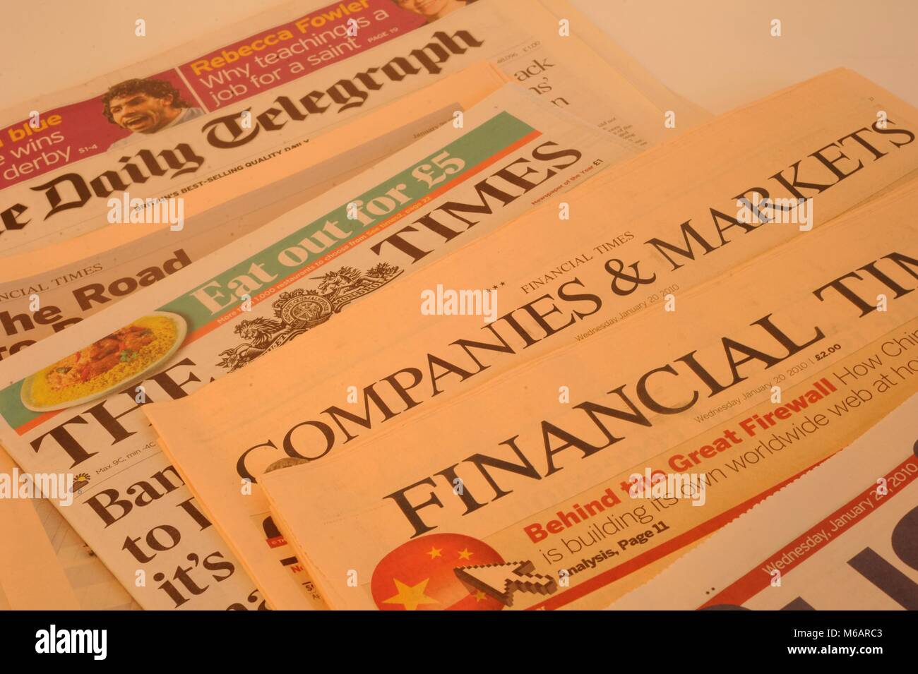 Collection of newspapers Stock Photo - Alamy