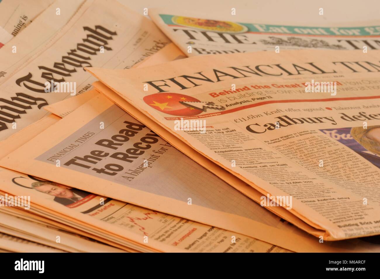 Collection of newspapers Stock Photo - Alamy