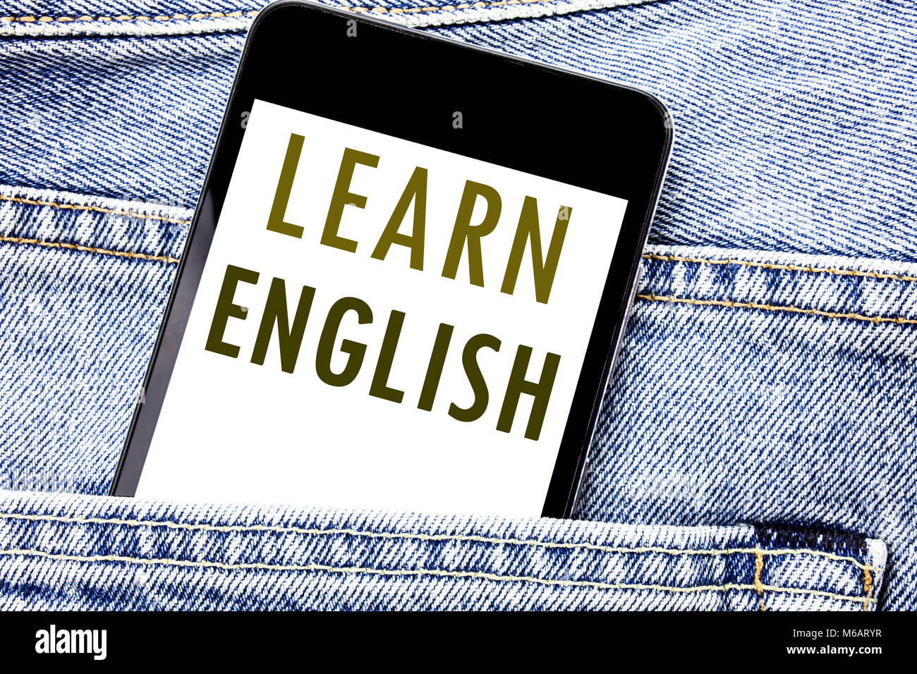 Handwriting Announcement text showing Learn English. Business concept ...