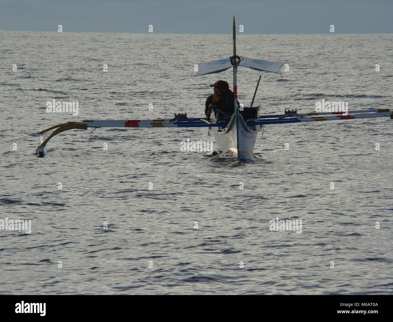 Bangkas, a traditional type of outrigger boats used by Filipino ...