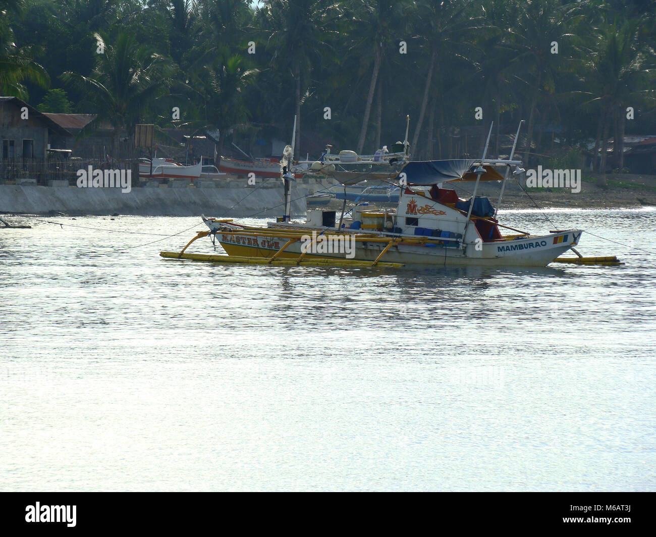 Bangkas, a traditional type of outrigger boats used by Filipino ...