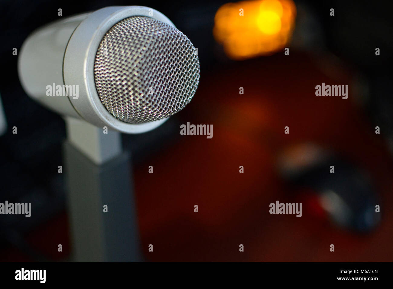 Seaman Romeo Hollins displays the microphone he uses while standing ...
