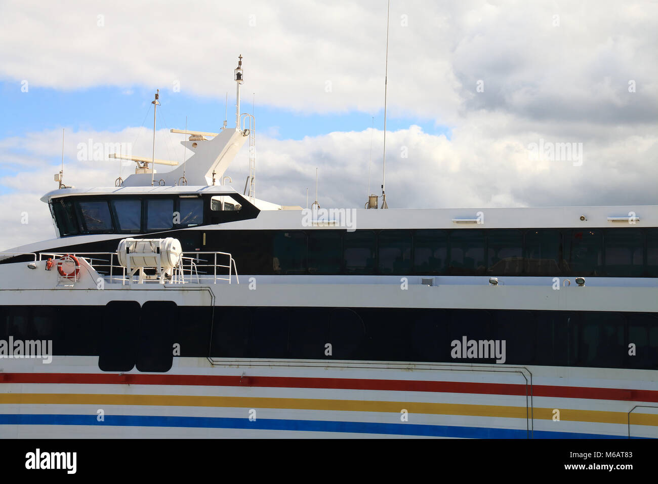 Boat control bridge Stock Photo - Alamy