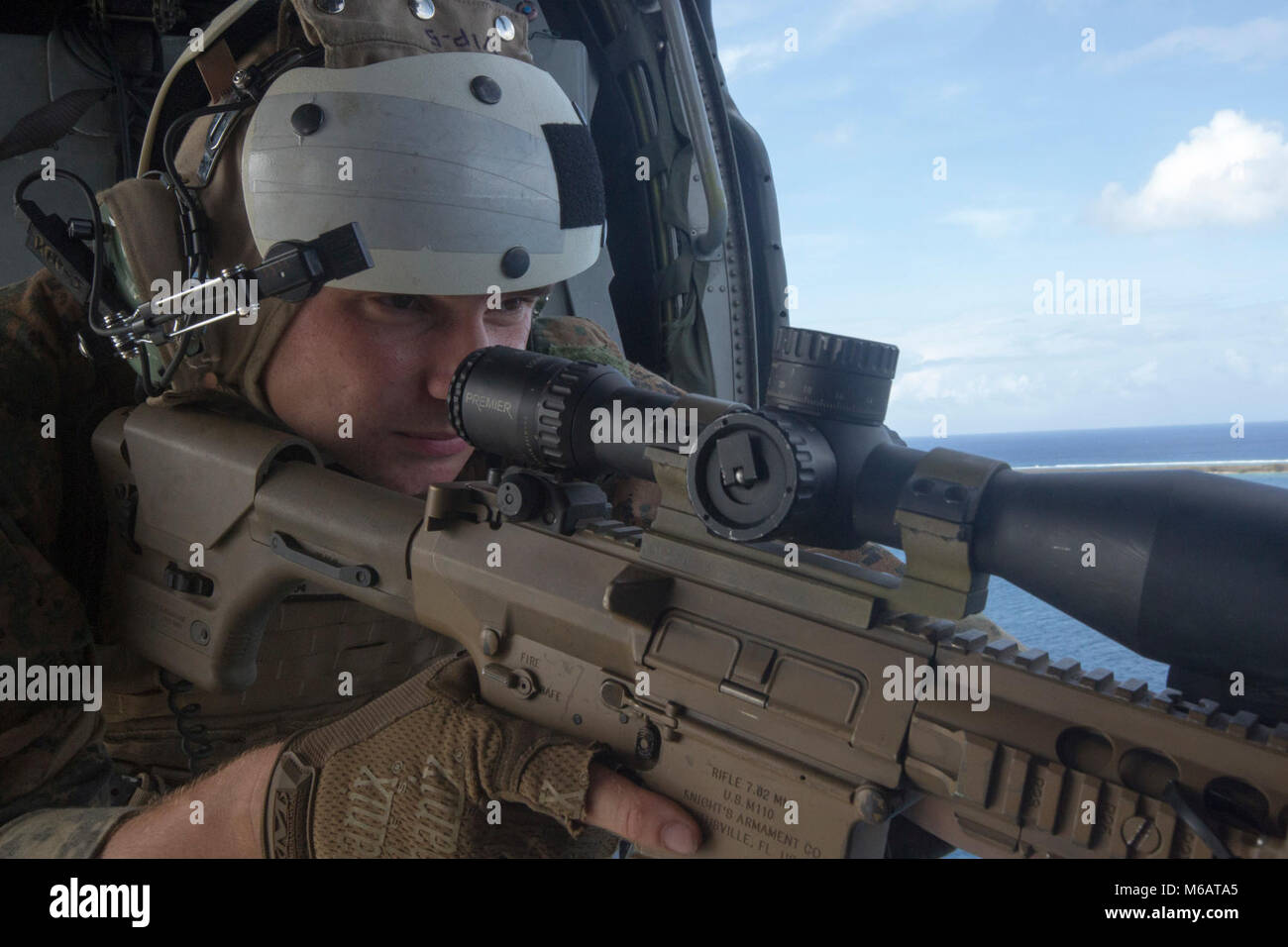 A sniper with Maritime Raid Force, 31st Marine Expeditionary Unit ...