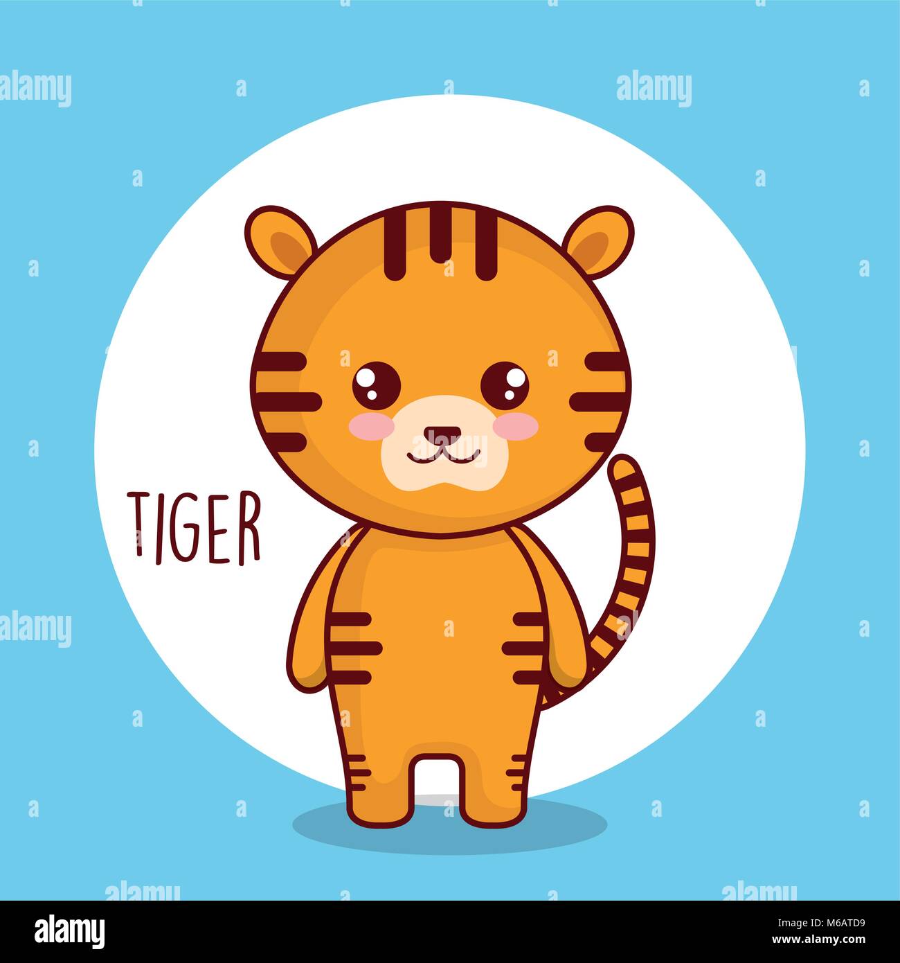 cute tiger tender character Stock Vector Image & Art - Alamy