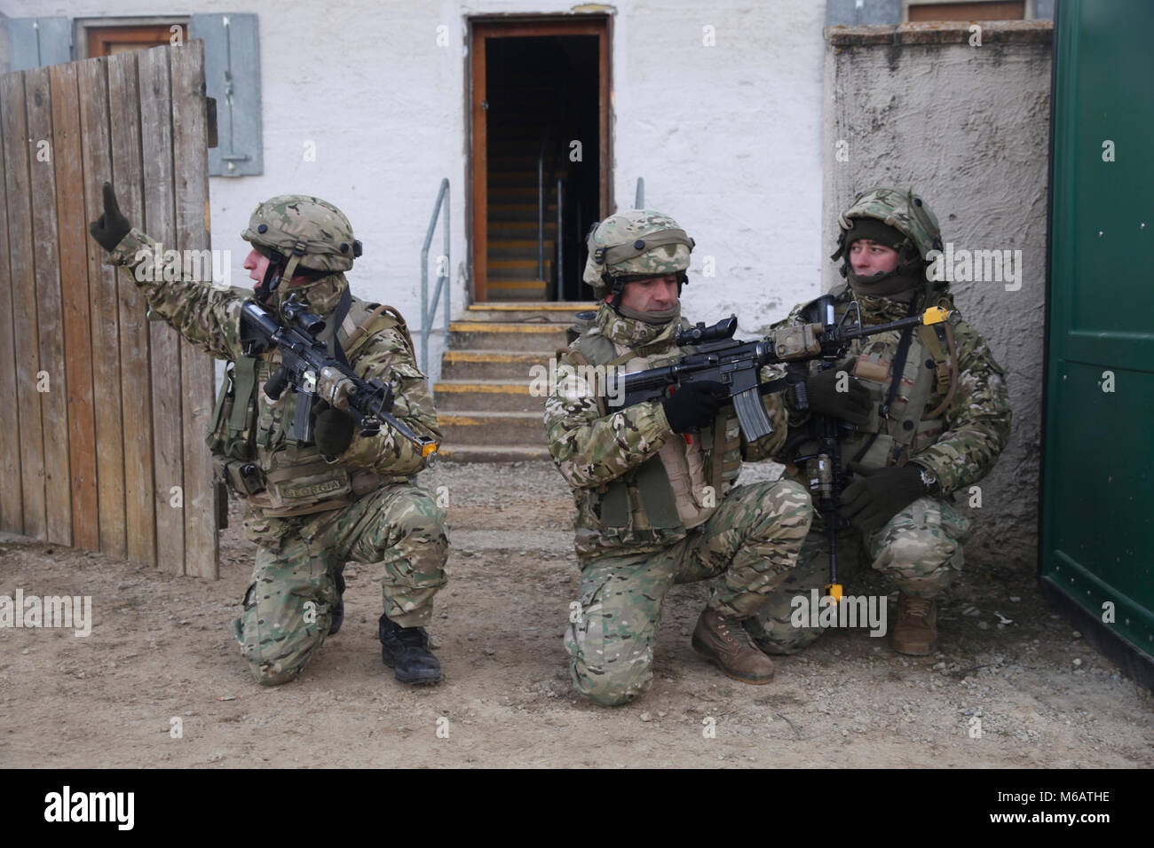 Georgian soldiers of Charlie Company, 11th Light Infantry Battalion ...
