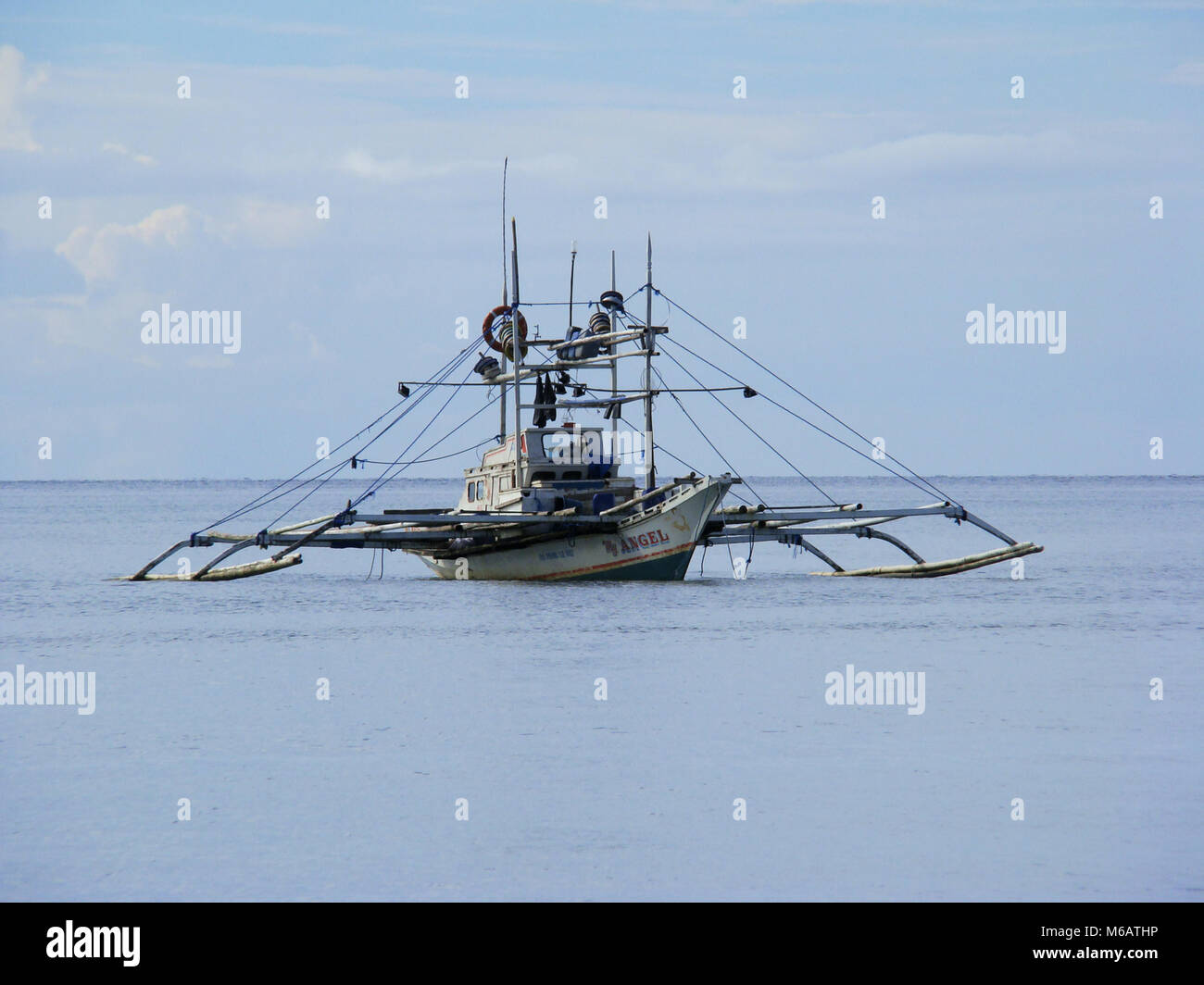 Bangkas, a traditional type of outrigger boats used by Filipino ...
