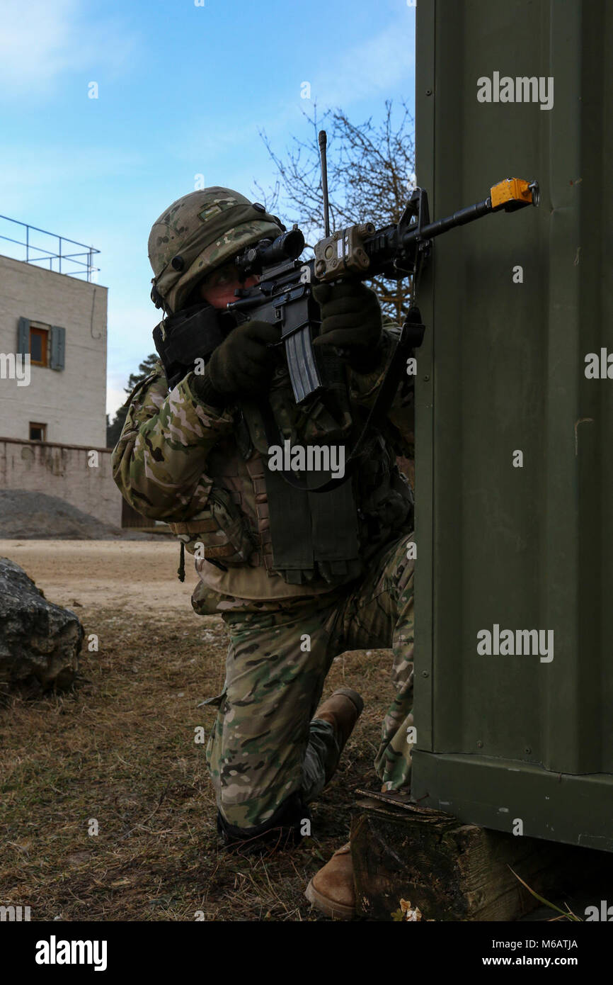 A Georgian soldier of Charlie Company, 11th Light Infantry Battalion ...