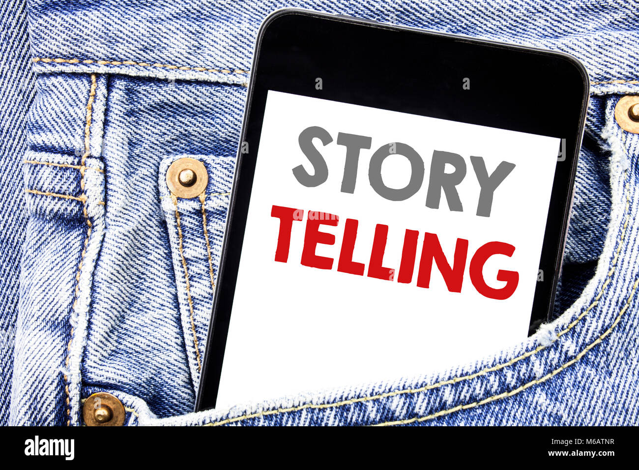 Writing text showing Storytelling. Business concept for Teller Story ...