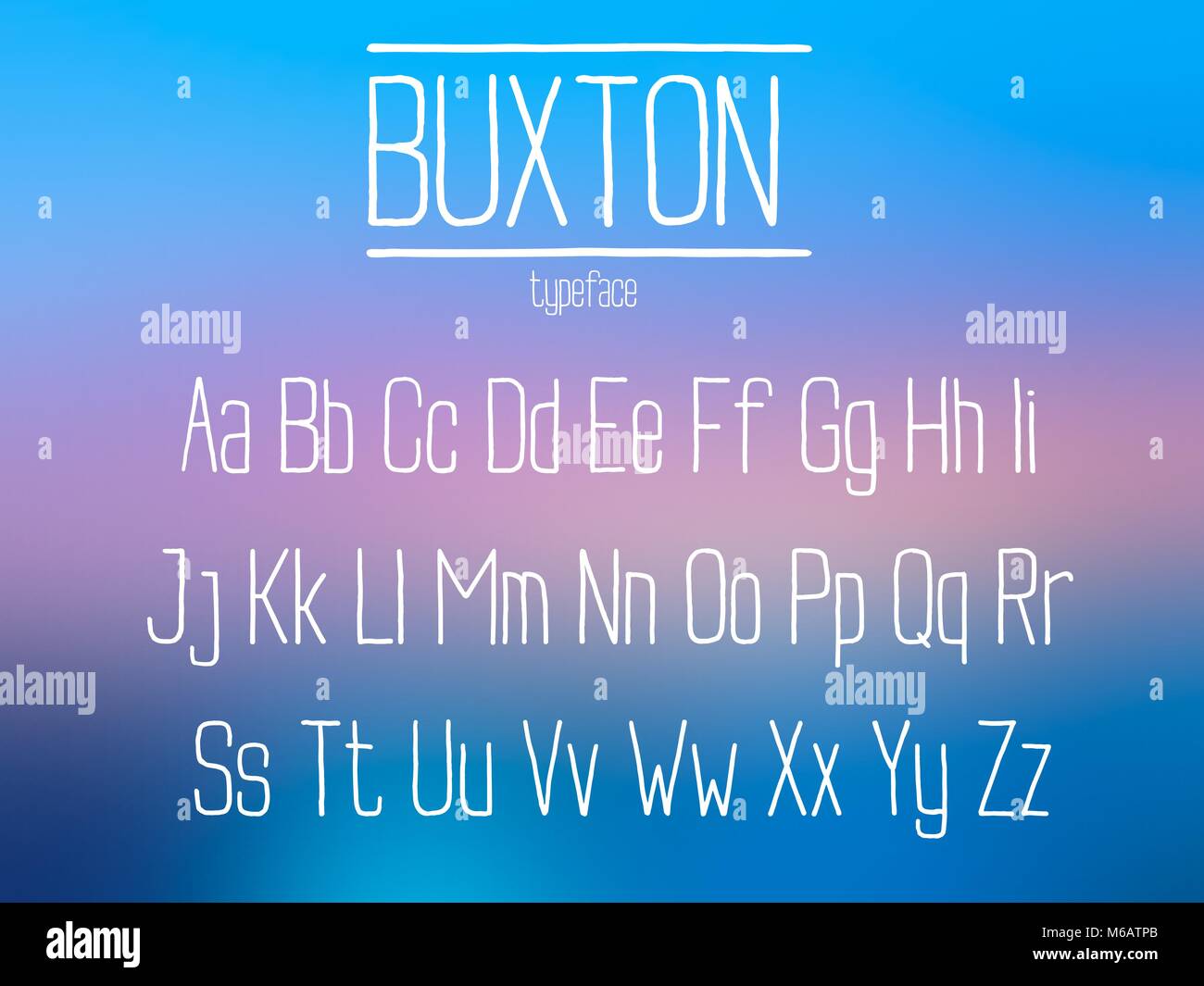 Condensed handwritten sans serif vector font uppercase and lowercase ...