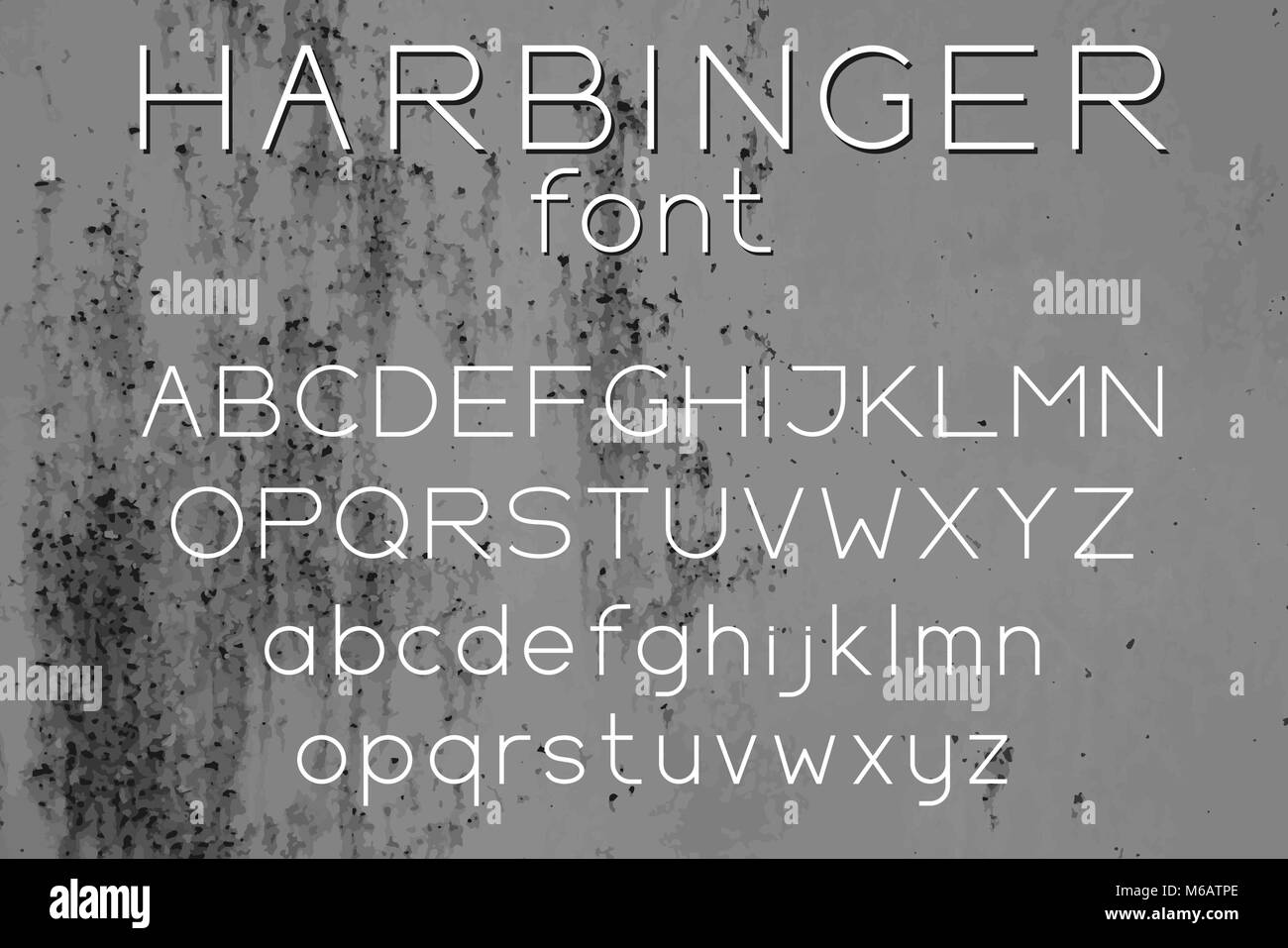 Wide sans serif vector font uppercase and lowercase letters for logo ...
