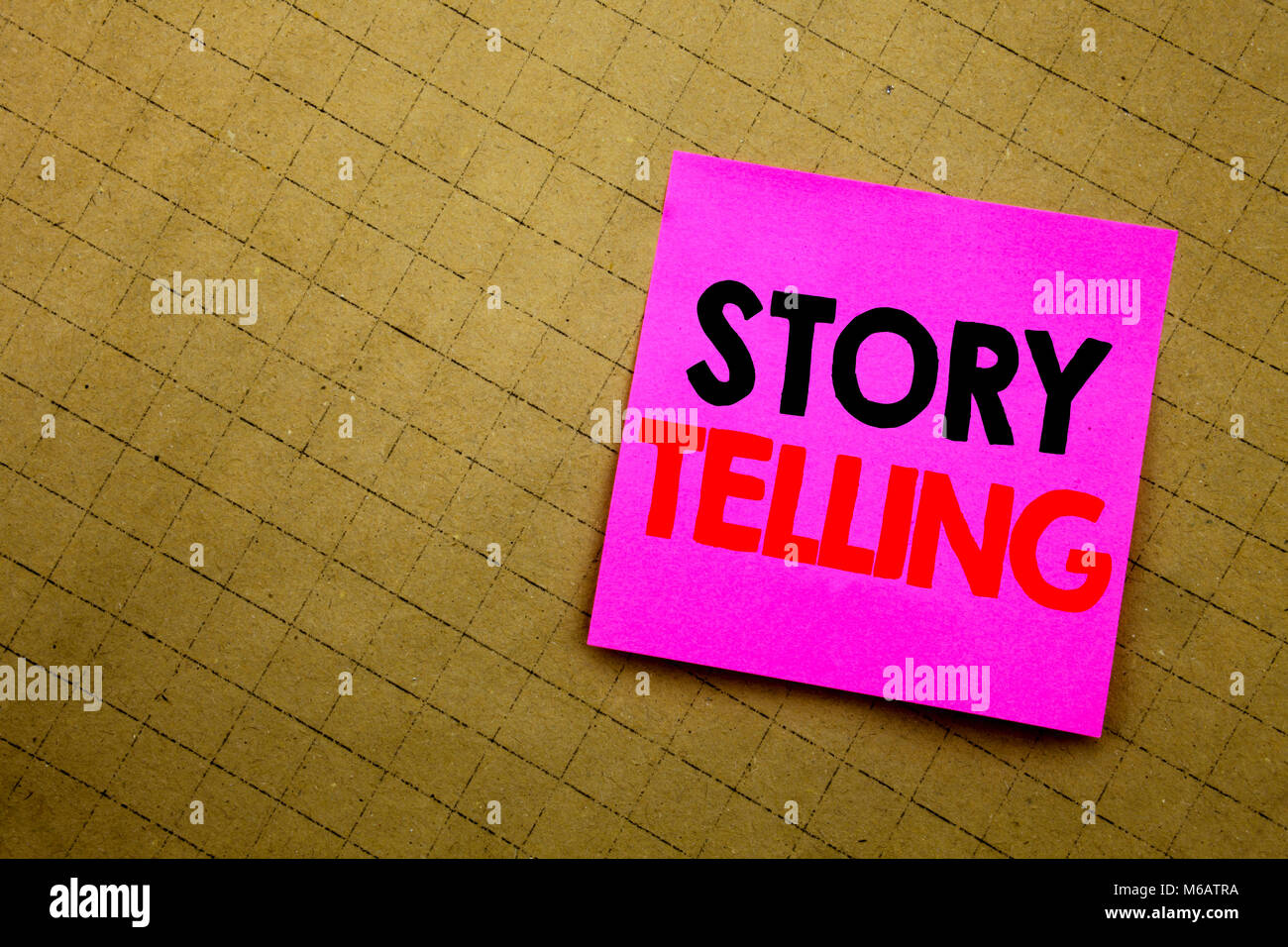 Handwritten text caption showing Storytelling. Business concept writing ...