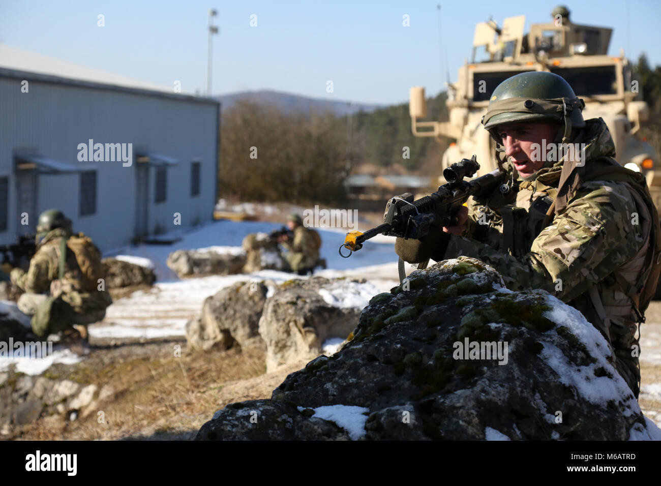 Georgian Soldiers of Charlie Company, 11th Light Infantry Battalion ...