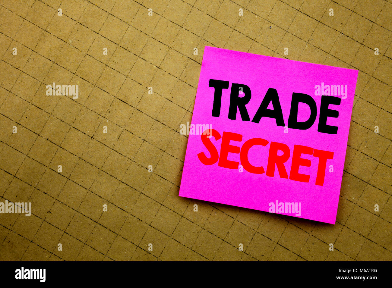 Handwritten text caption showing Trade Secret. Business concept writing ...