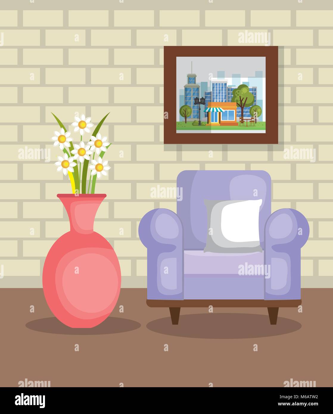 elegant living room scene Stock Vector Image & Art - Alamy