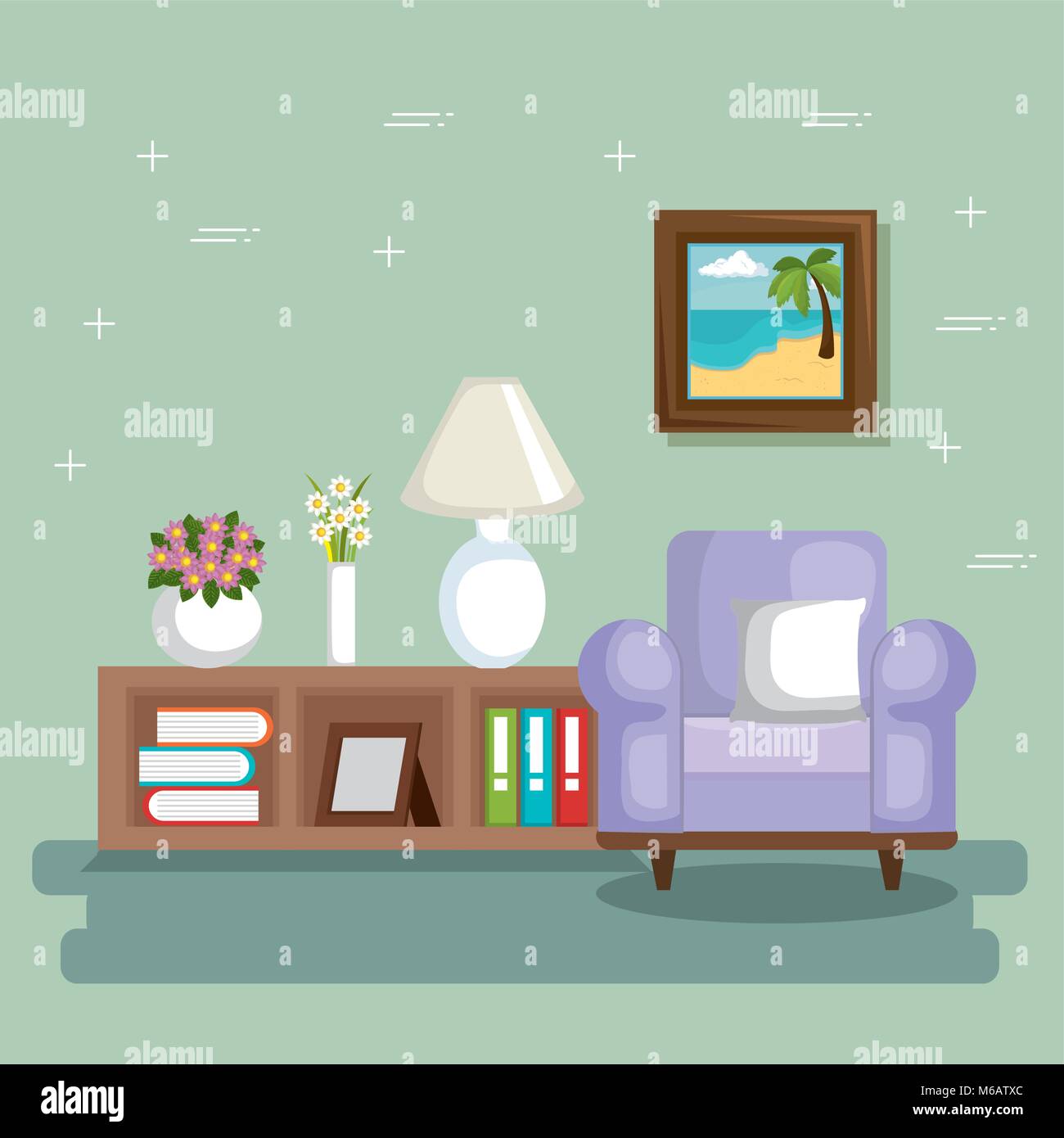 elegant living room scene Stock Vector Image & Art - Alamy
