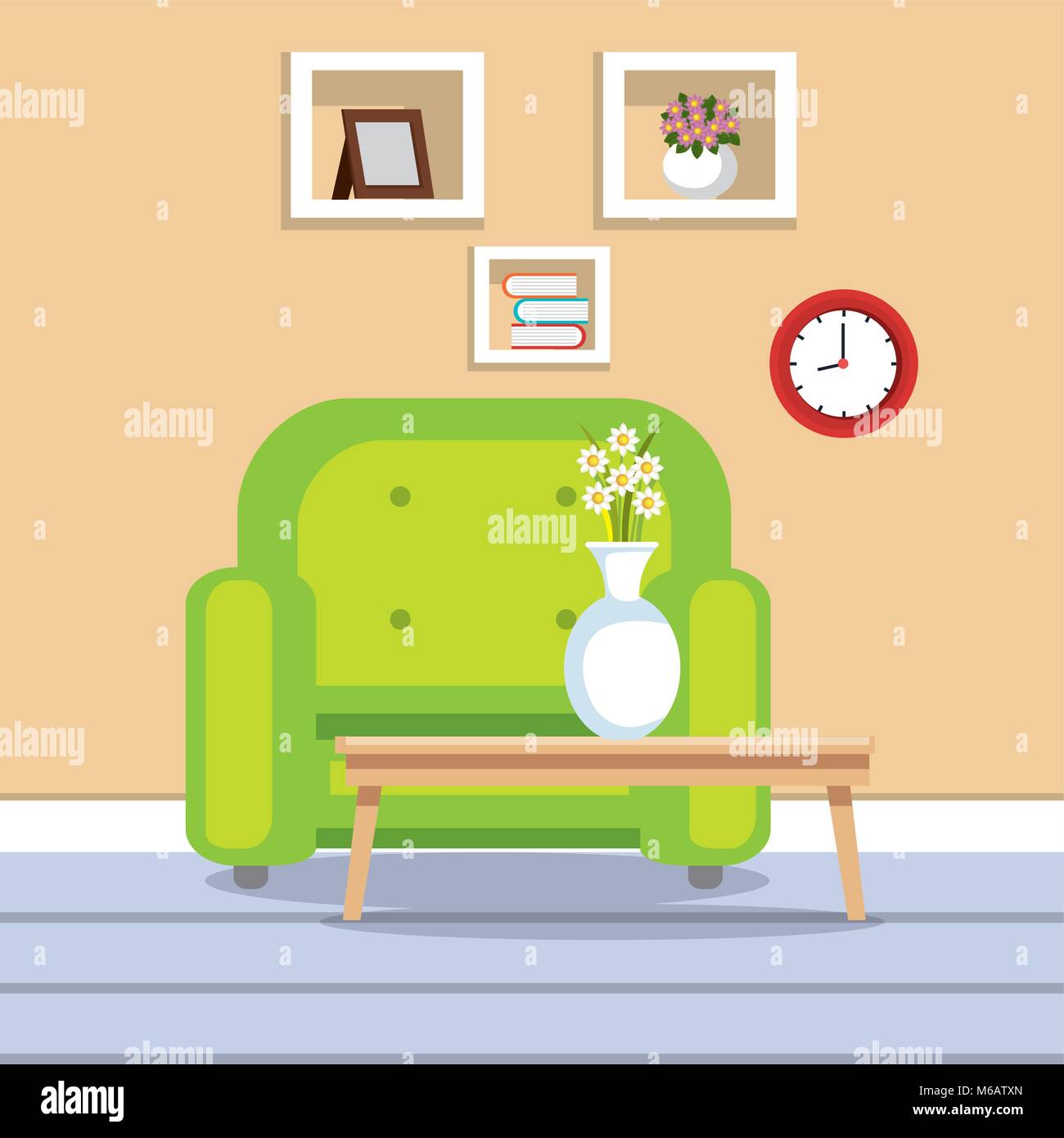 elegant living room scene Stock Vector Image & Art - Alamy