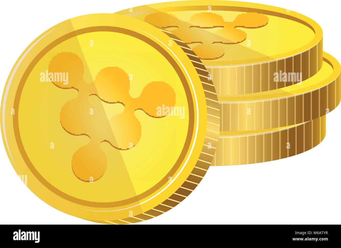 Ripple virtual money currency Stock Vector Image & Art - Alamy