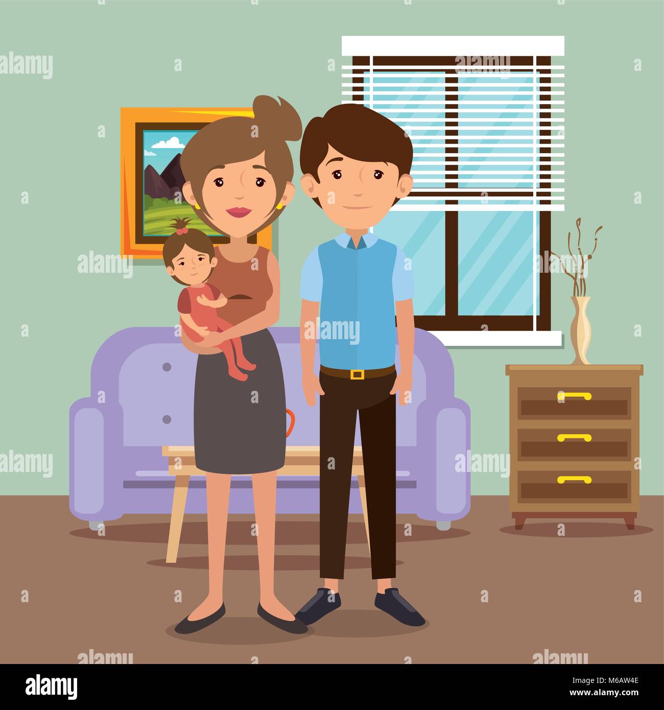 Interior living room baby Stock Vector Images - Alamy