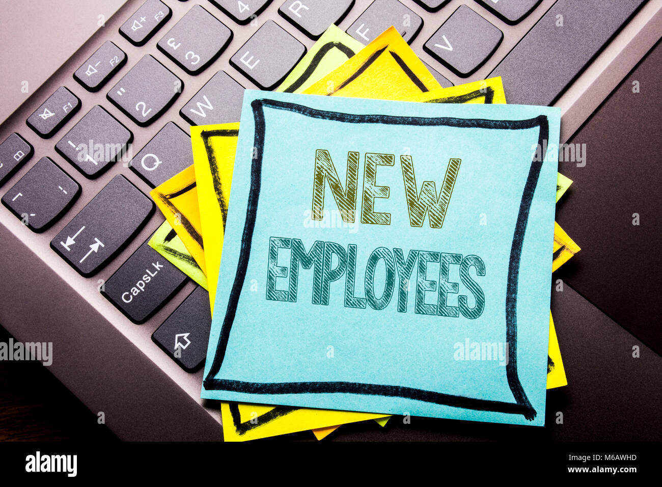 Conceptual hand writing text caption inspiration showing New Employees ...