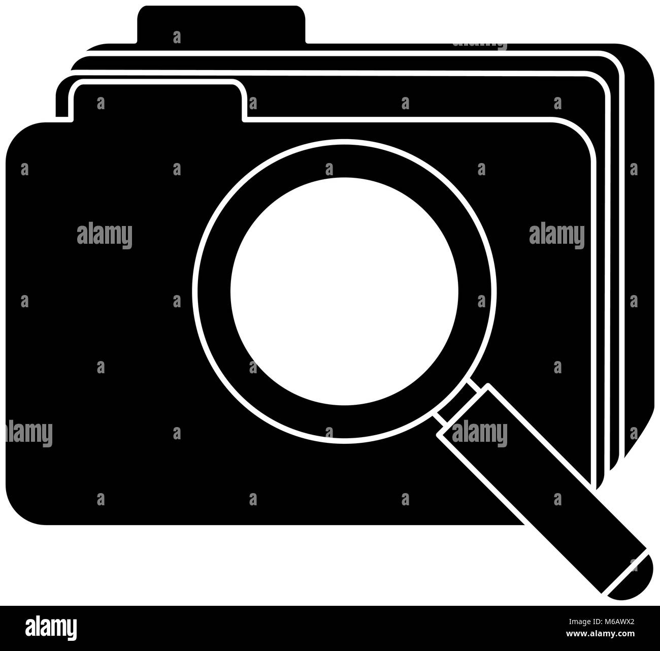 file folder with magnifying glass Stock Vector Image & Art - Alamy