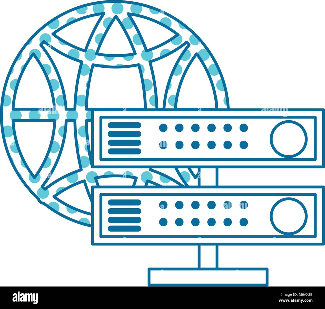 sphere planet with server Stock Vector Image & Art - Alamy