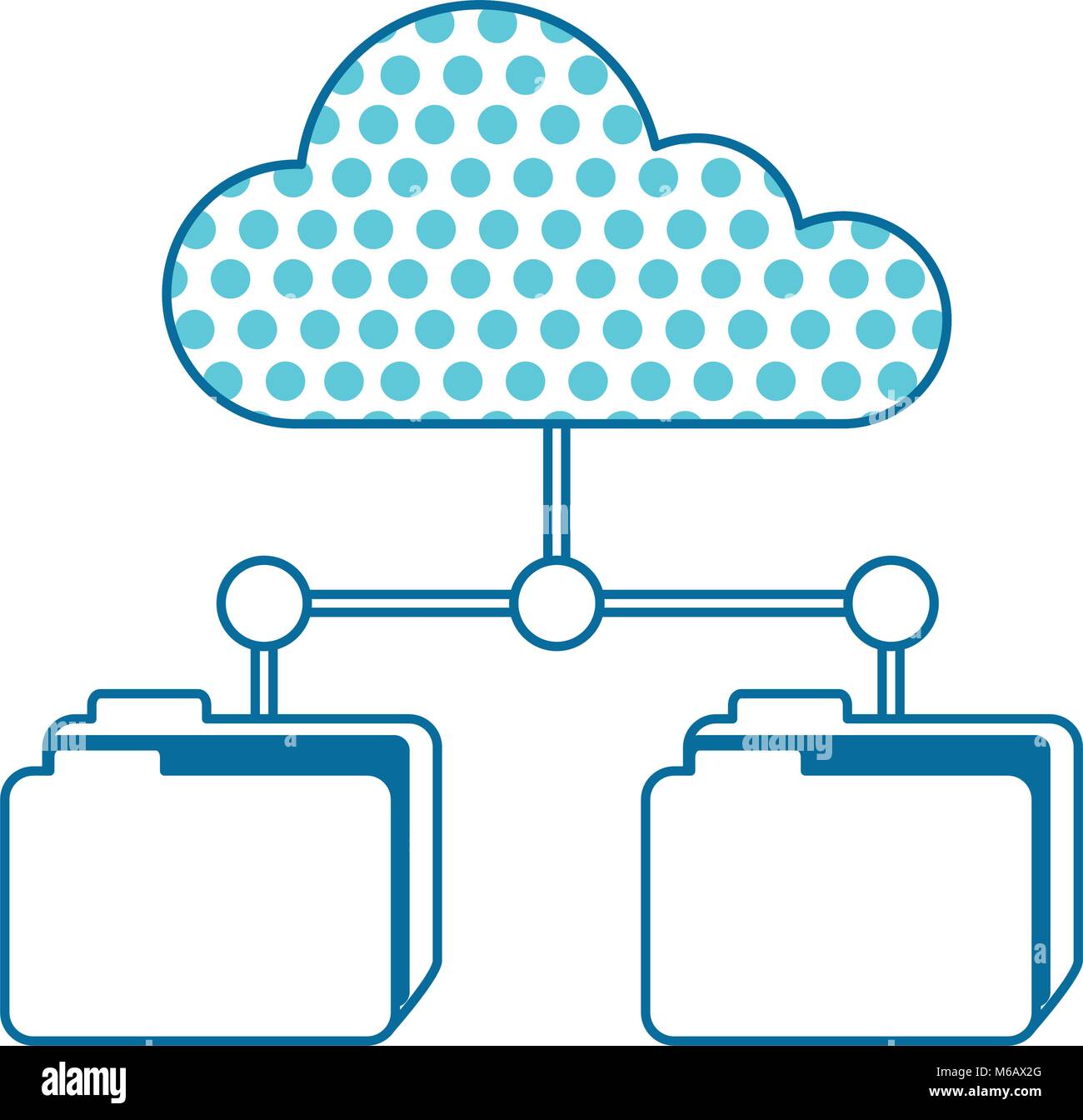 cloud computing with file folders network Stock Vector Image & Art - Alamy