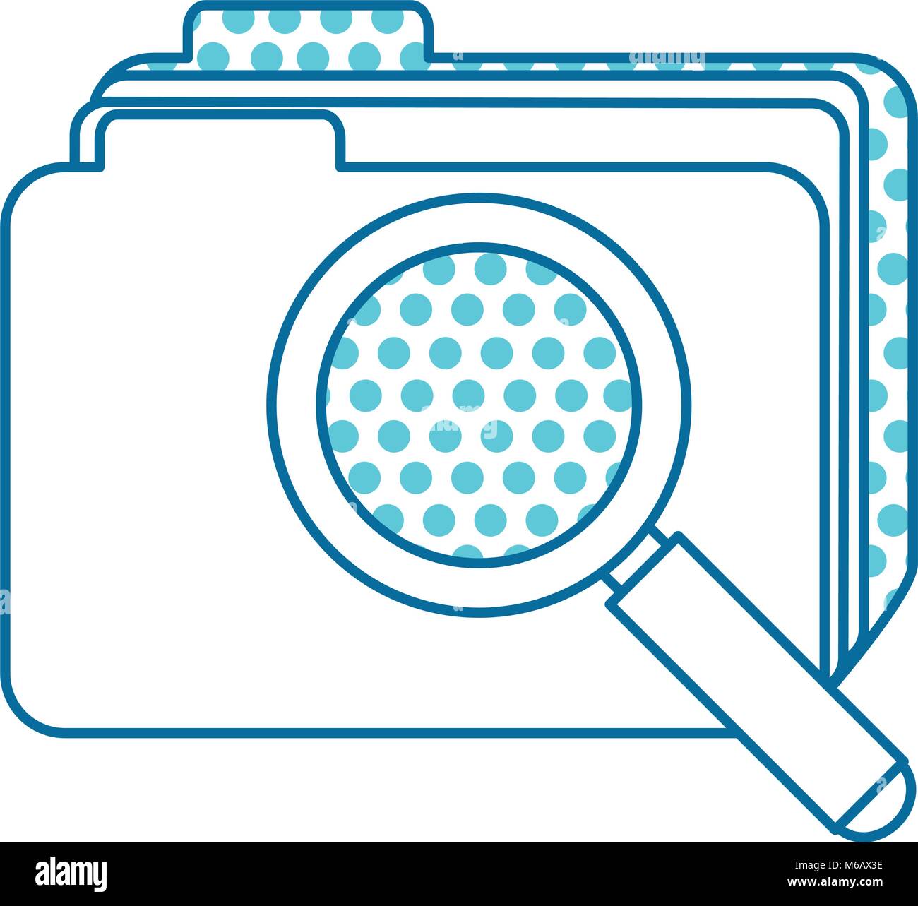 Searching file magnifying glass Stock Vector Images - Alamy