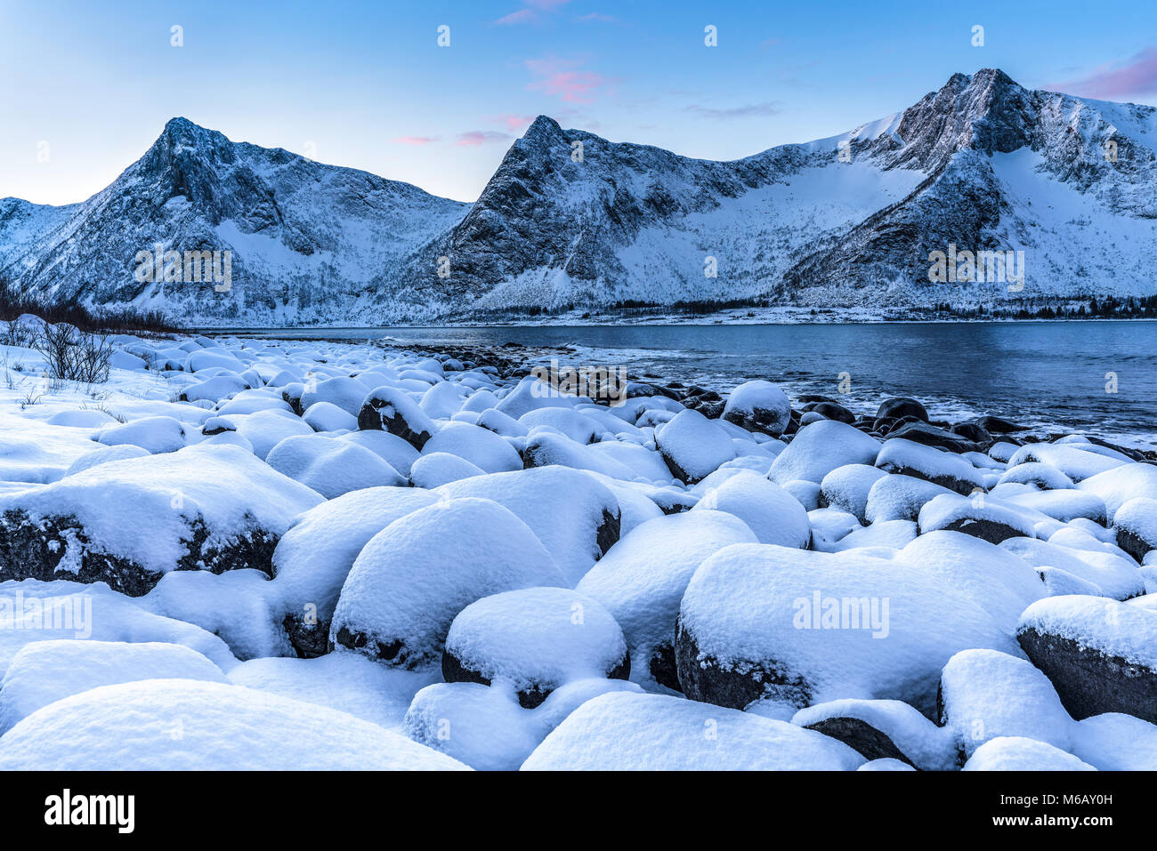 Lanscapes of Senja. Northern Norway. Winter Stock Photo - Alamy