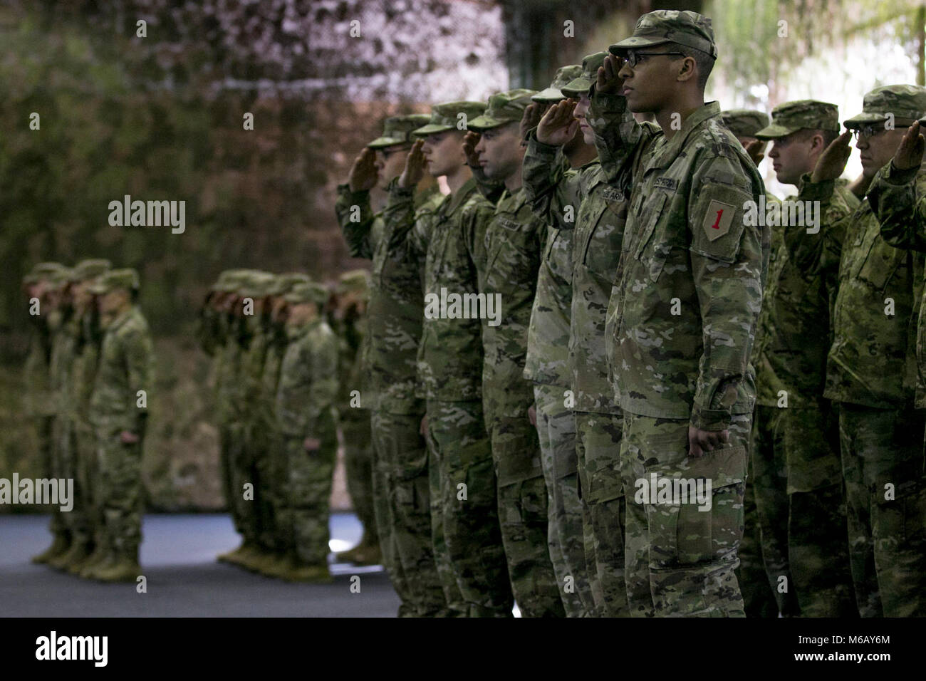 Soldiers from the U.S. 1st Infantry Division, Fort Riley, Kansas and U ...
