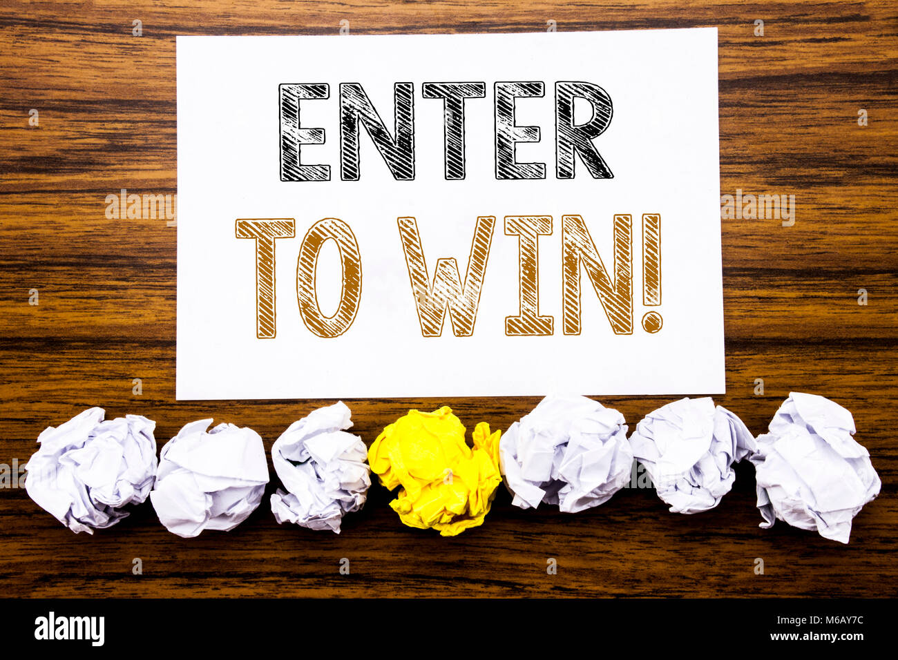 Word, writing Enter to Win. Concept for Winning in Competition Written ...