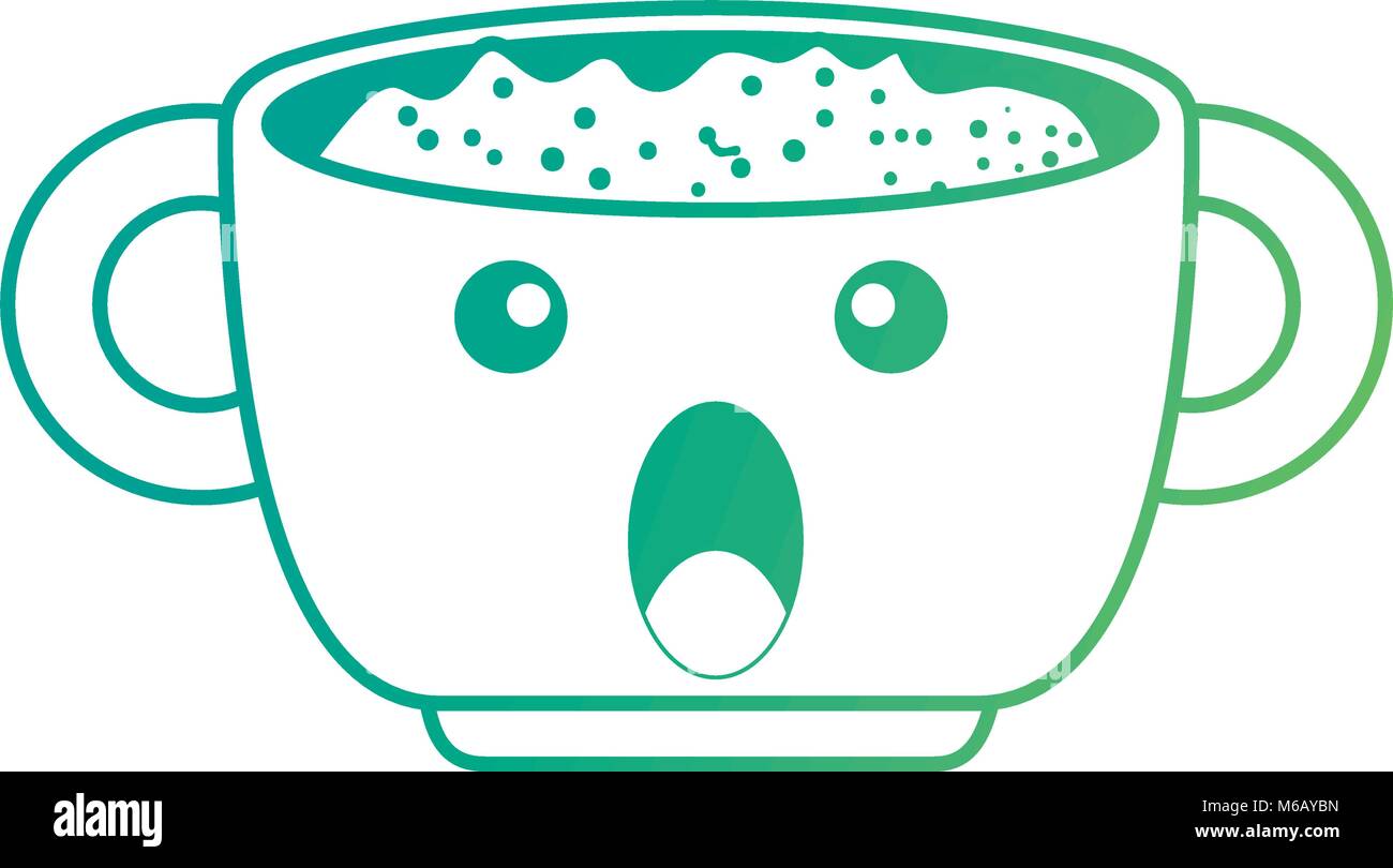 cup with terrified face kawaii character Stock Vector Image & Art - Alamy