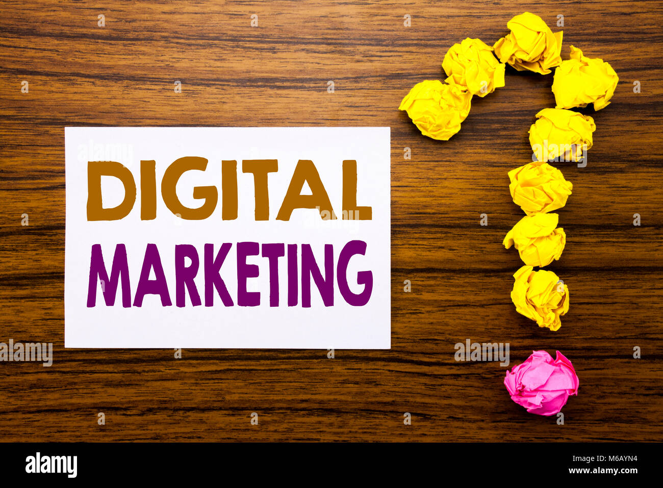 Handwritten text showing Digital Marketing. Business concept for ...